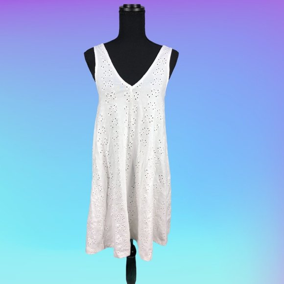 ASOS | Dresses | Nwt White Asos Broderie Swing Mini Sundress Us 2 ...